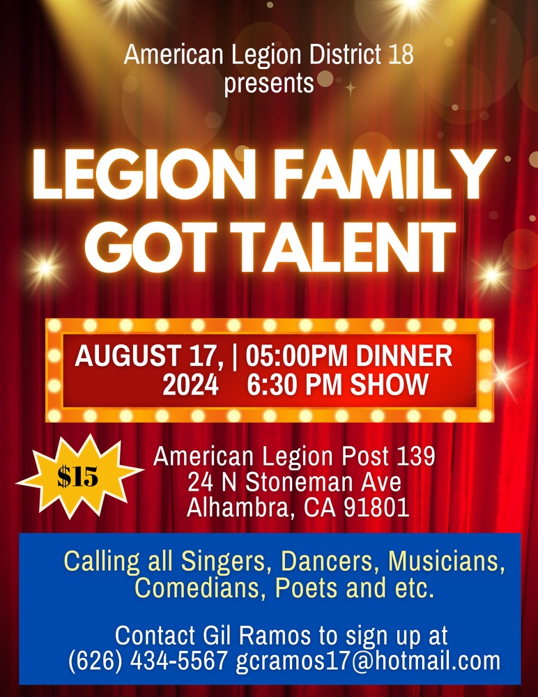 District 18 Legion Family Got Talent Show – Elegant 18th District ...